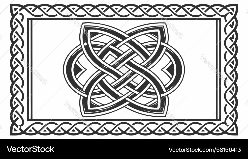 Intricate Celtic Knot Border Royalty Free Vector Image