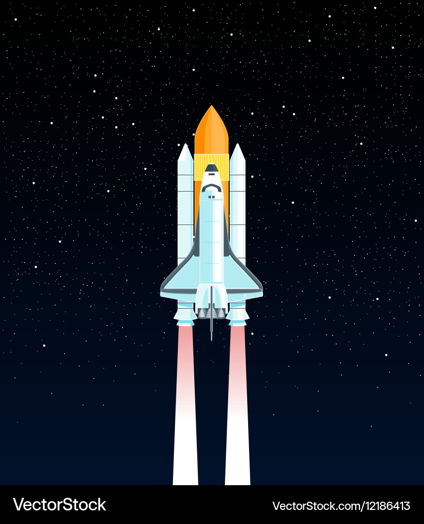 Space Shuttle Launch Royalty Free Vector Image