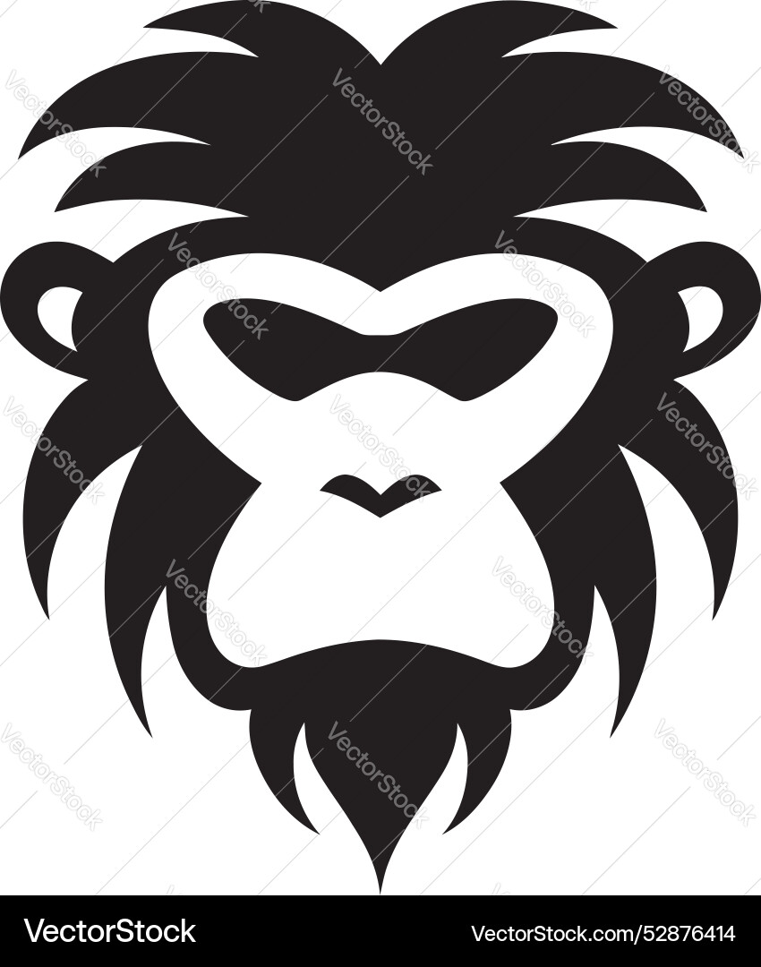 Baboon clan insignia baboon crowned symbol Vector Image