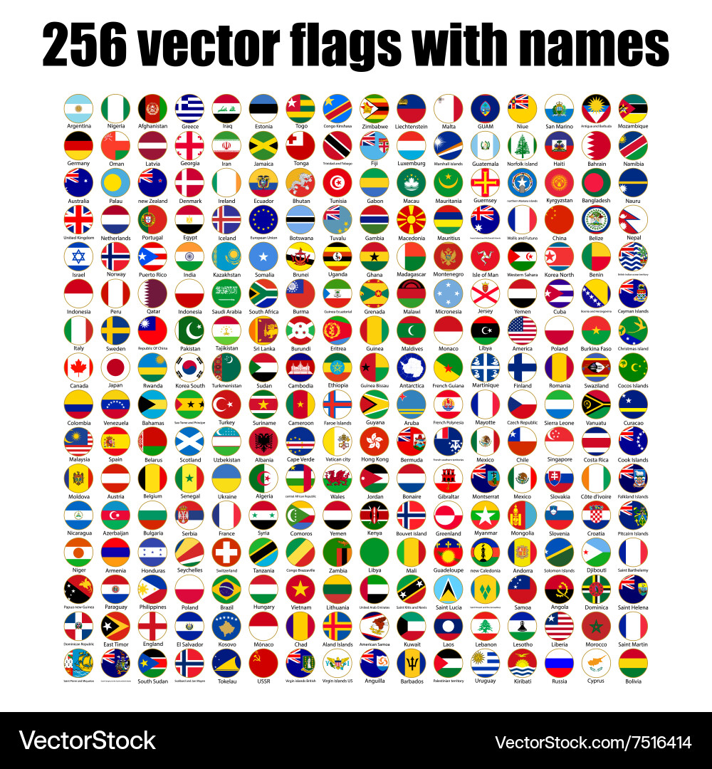 Flags of the world Royalty Free Vector Image - VectorStock