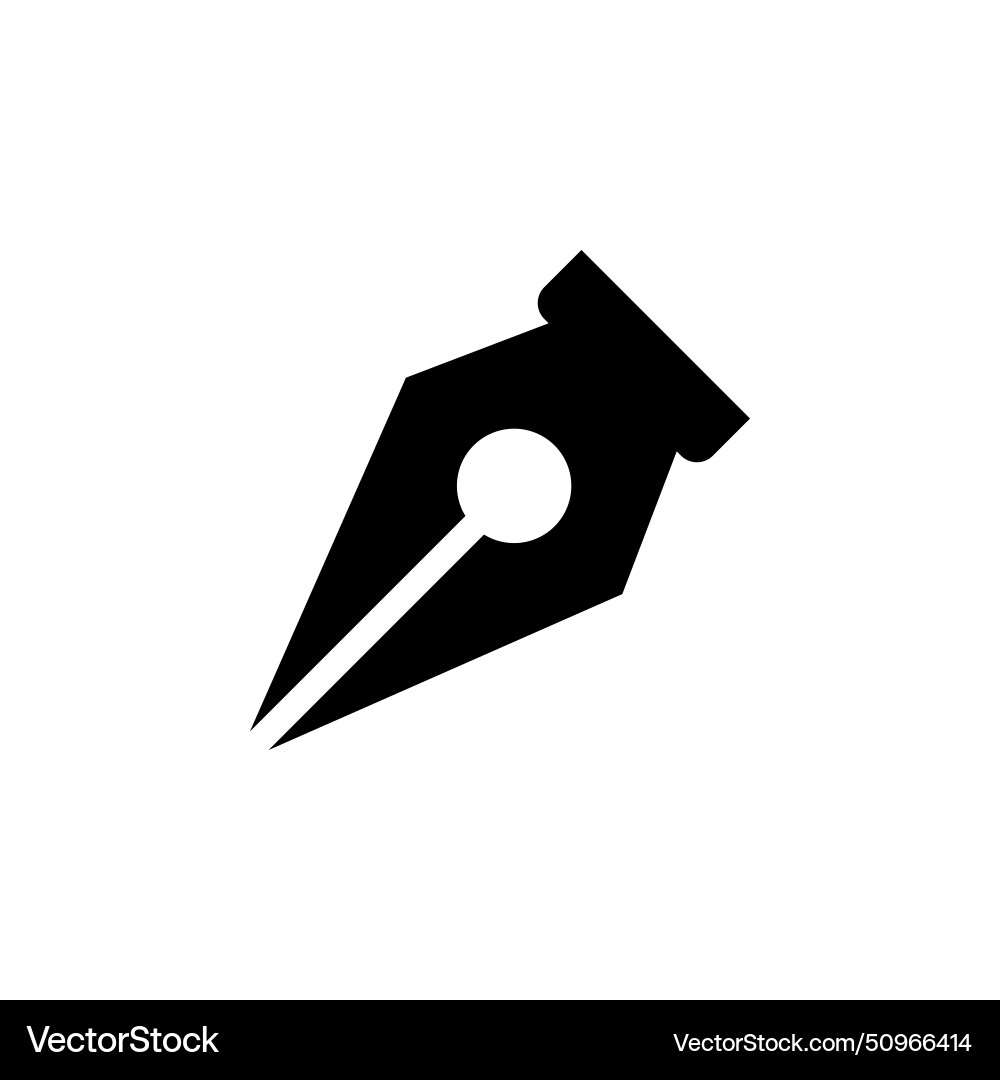 Fountain pen nib flat icon Royalty Free Vector Image Fountain pen nib flat icon Royalty Free Vector Image