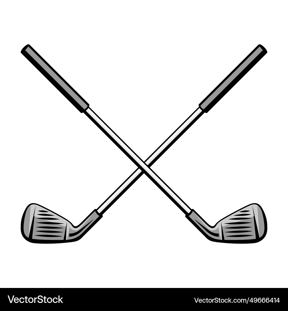 Golf Sticks and Clubs Royalty Free Vector Image