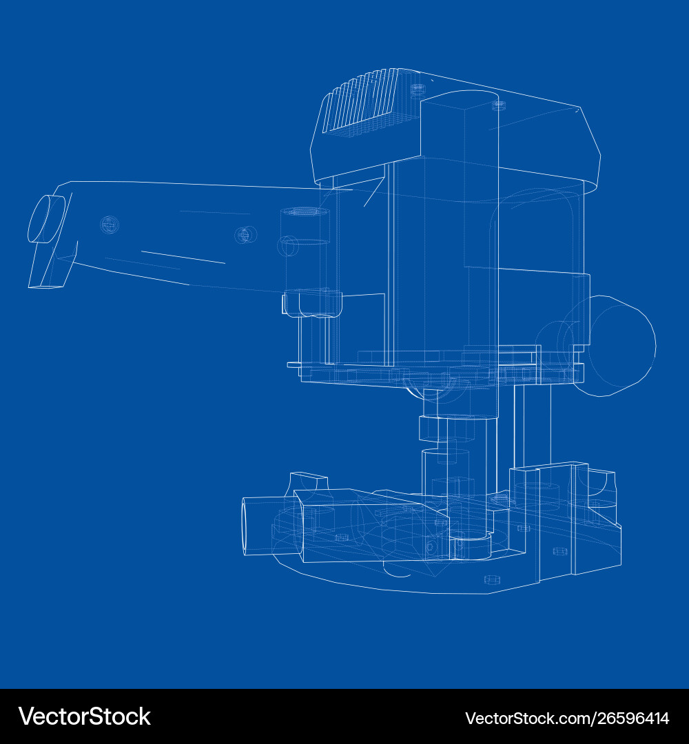 Outline milling machine Royalty Free Vector Image