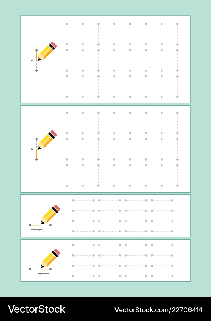 Tracing lines for preschool or kindergarten Vector Image
