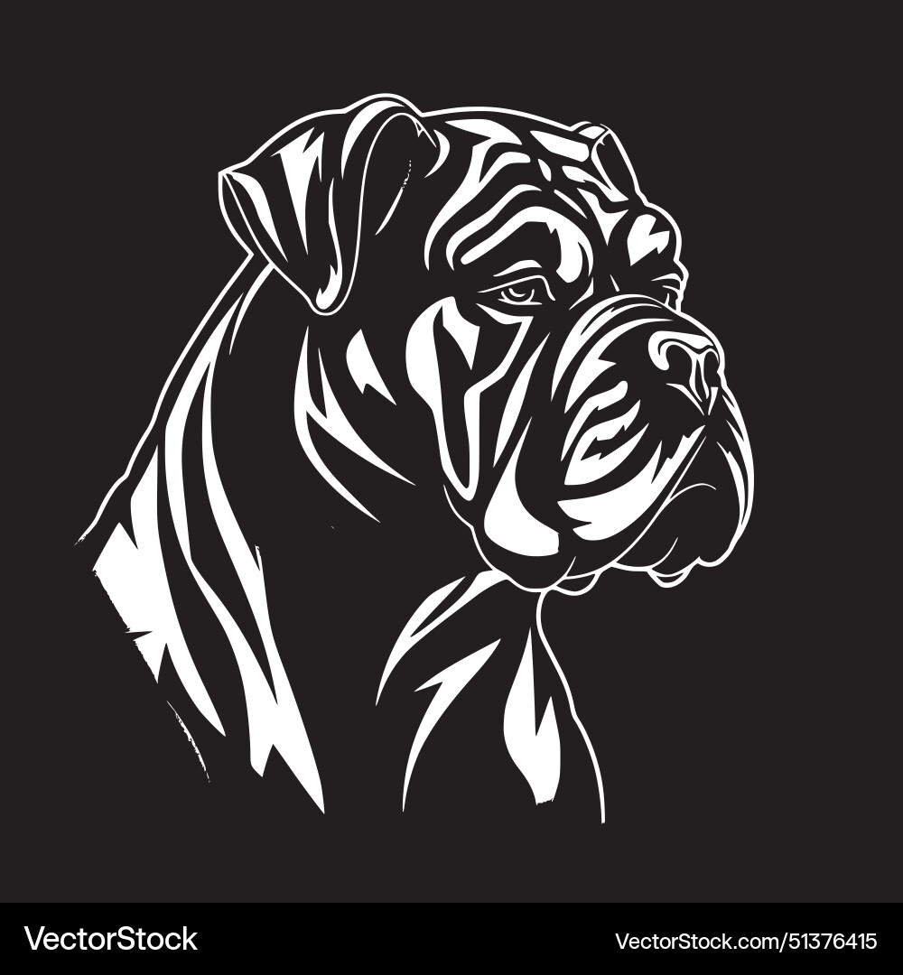 Cane corso - minimalist and simple silhouette Vector Image