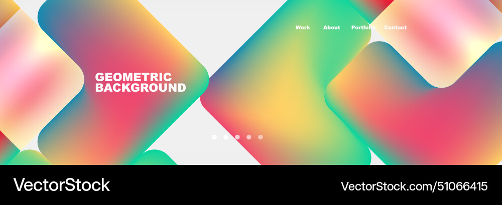 Colorful geometric background with a rainbow Vector Image