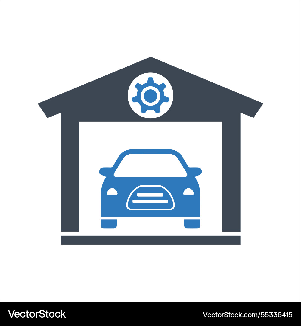 Garage icon car Royalty Free Vector Image - VectorStock