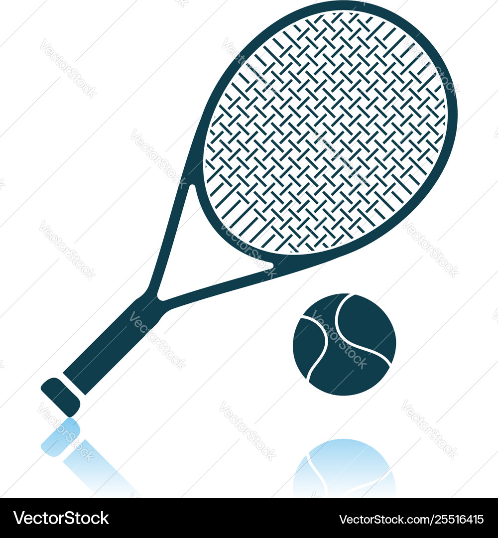 Tennis rocket and ball icon Royalty Free Vector Image