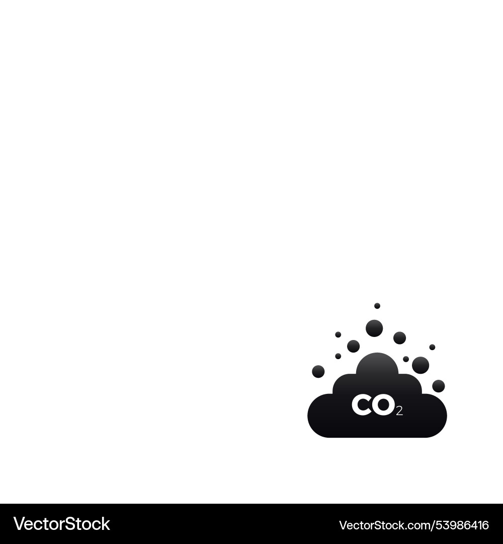Co2 carbon dioxide cycle icon emissions Royalty Free Vector