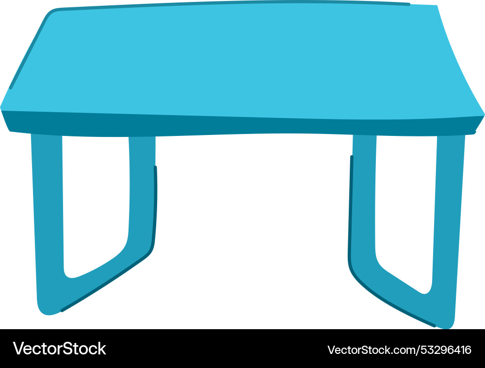 Easy plastic table cartoon Royalty Free Vector Image
