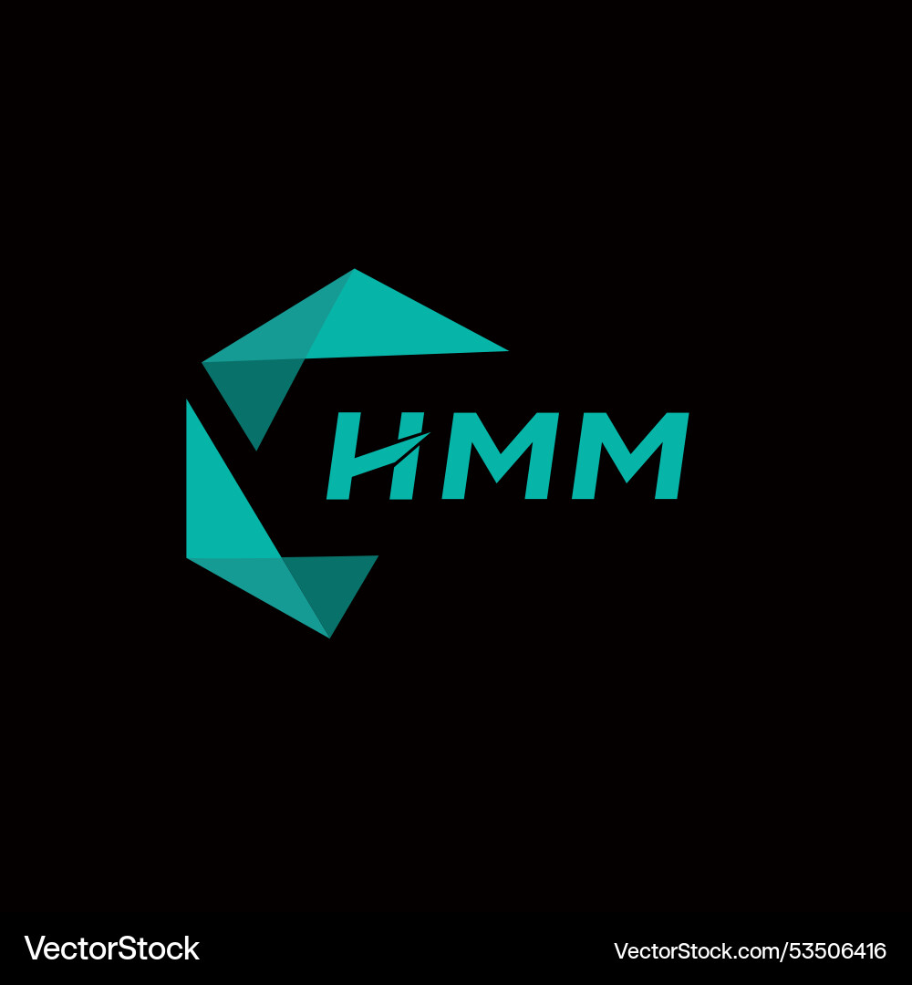 Hmm creative minimalist letter logo unique Vector Image