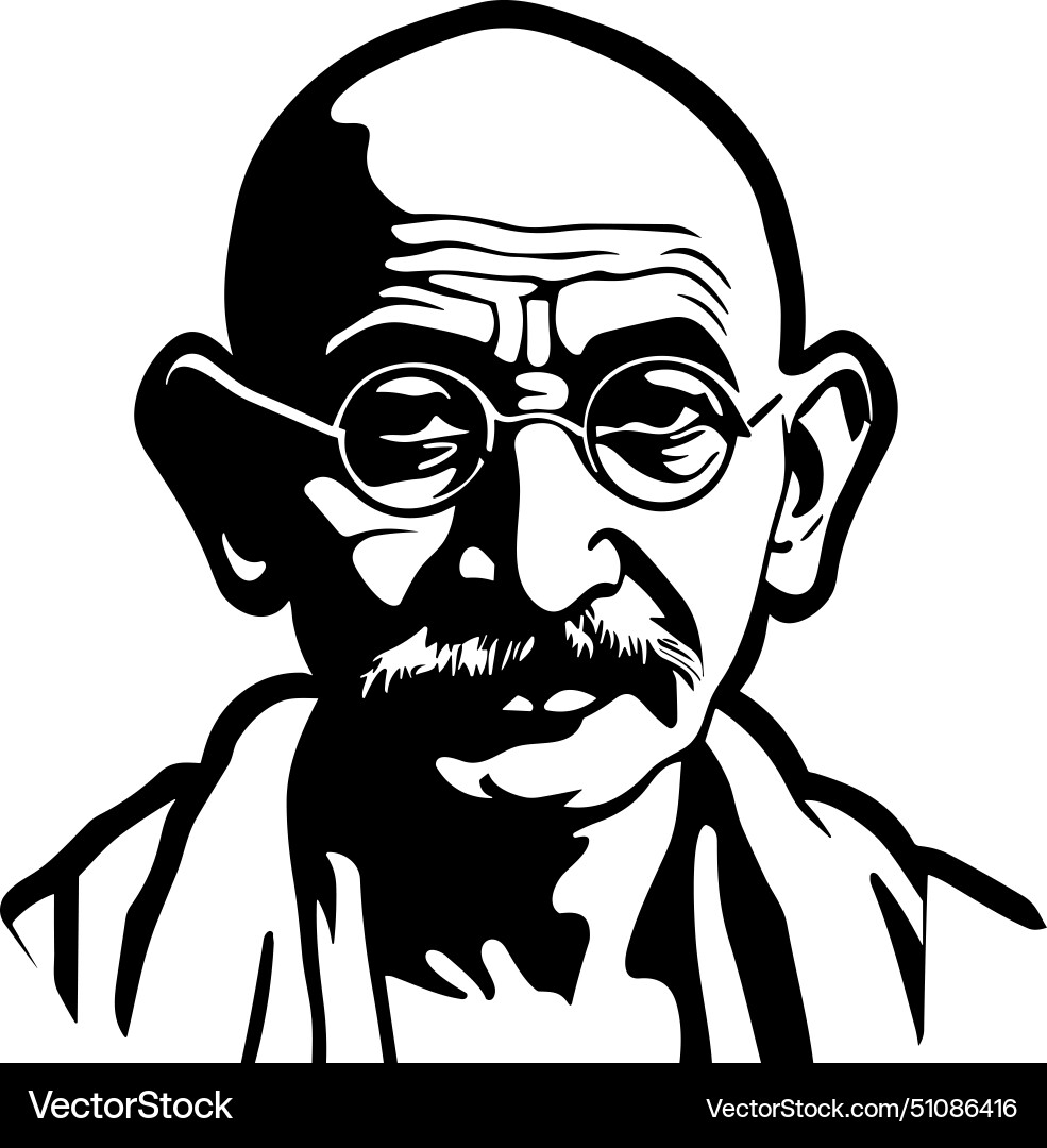 Indian freedom fighter drawing Royalty Free Vector Image