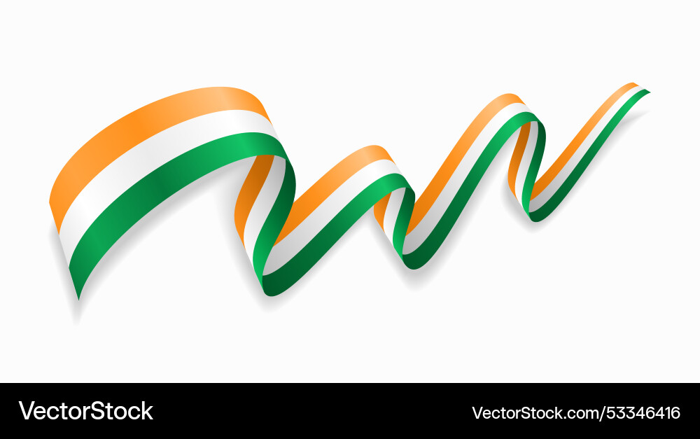 Ivory coast flag wavy abstract background Vector Image