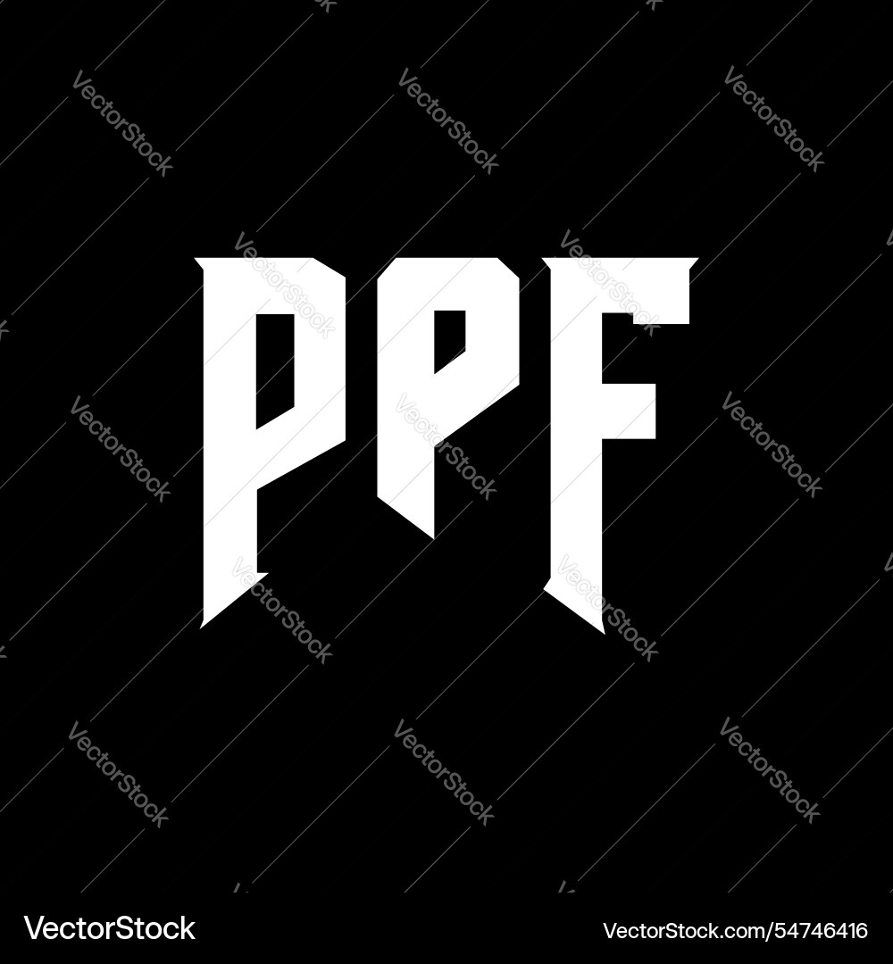 Ppf letter logo design for technology company Vector Image