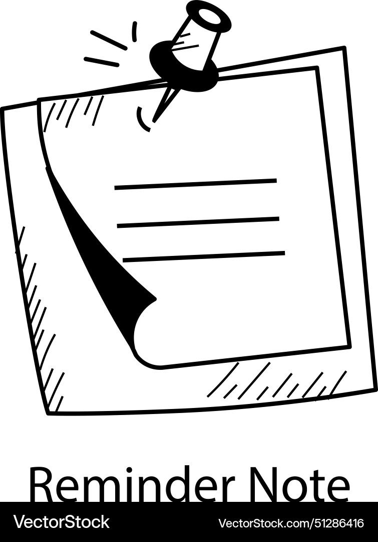 Reminder note Royalty Free Vector Image - VectorStock