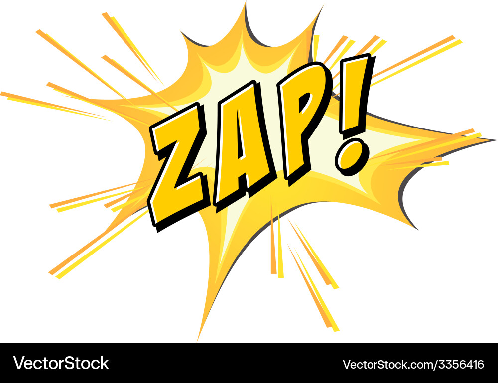 Zap flash on white Royalty Free Vector Image - VectorStock