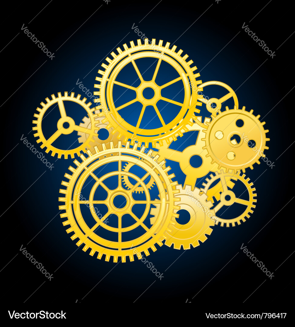 Clockwork mechanism Royalty Free Vector Image - VectorStock