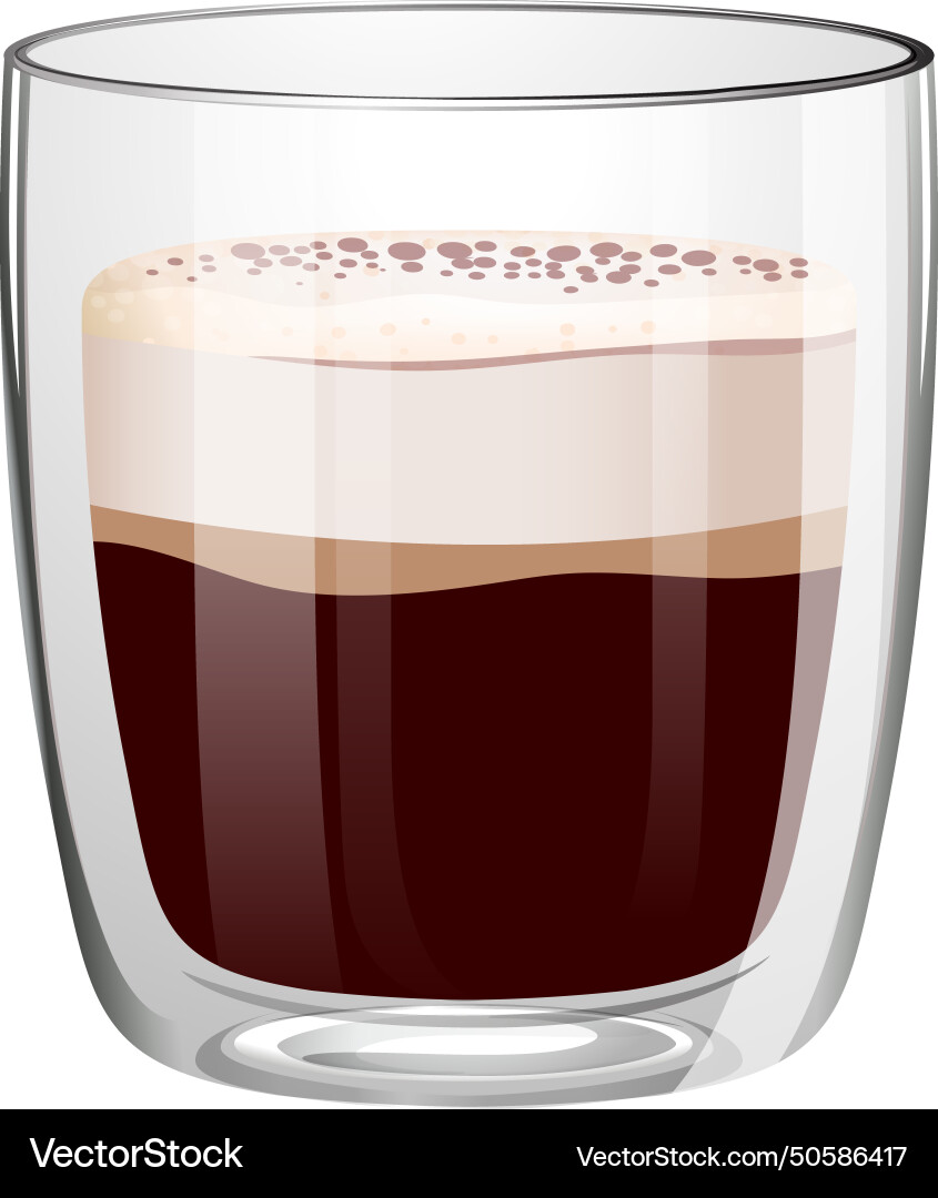 Graphic of a layered coffee beverage Royalty Free Vector