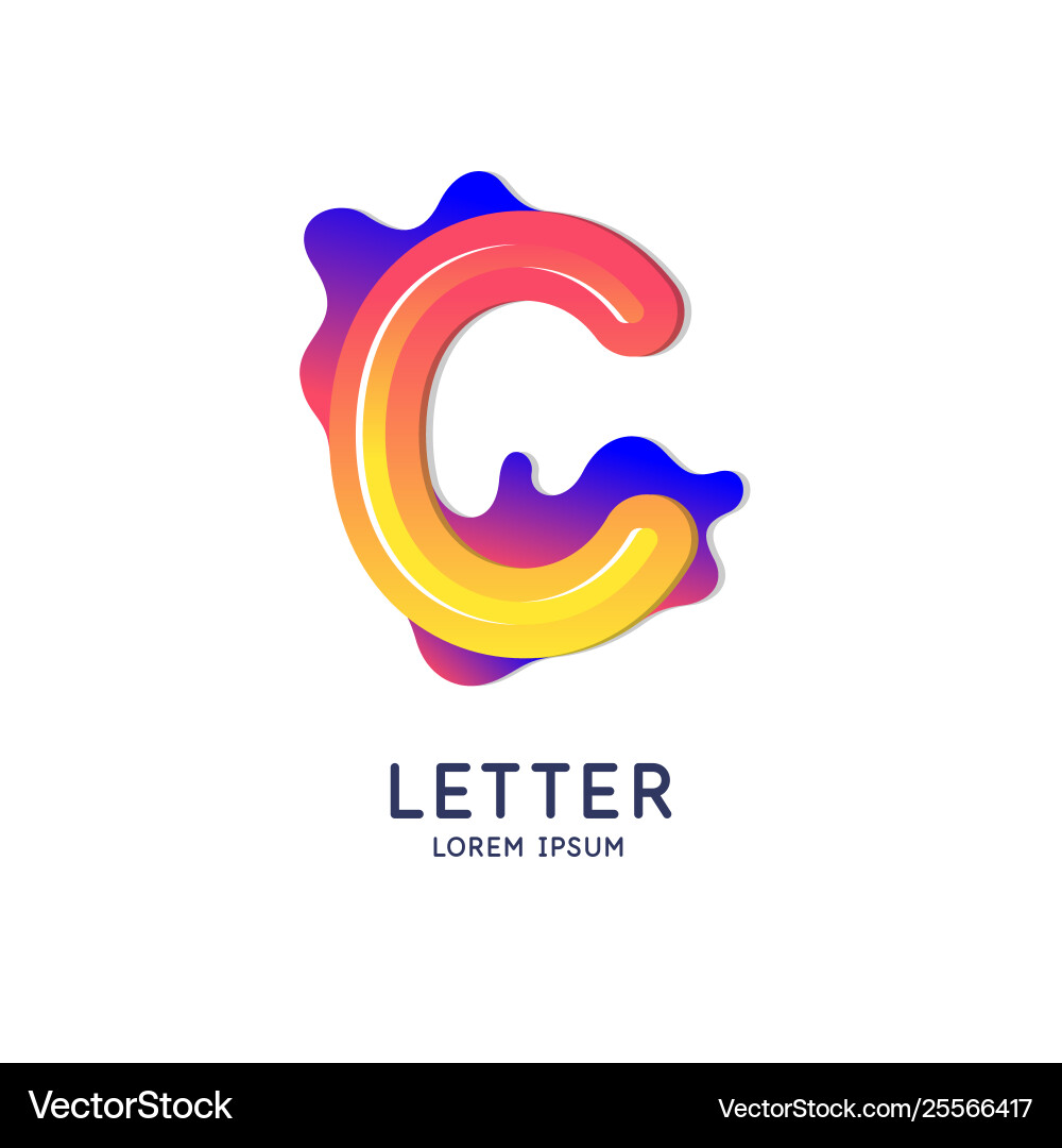 Letter c latin alphabet display Royalty Free Vector Image