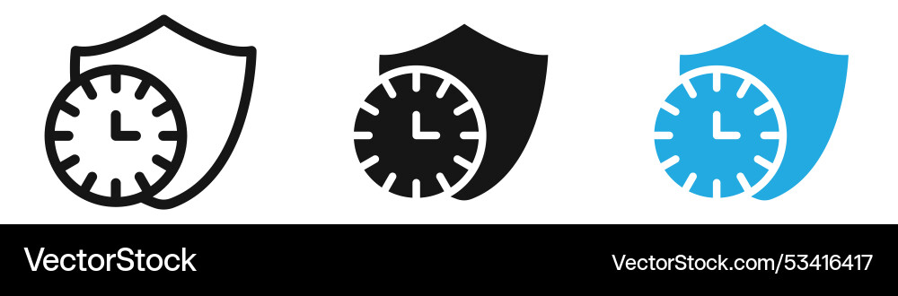 Long term protection icon Royalty Free Vector Image