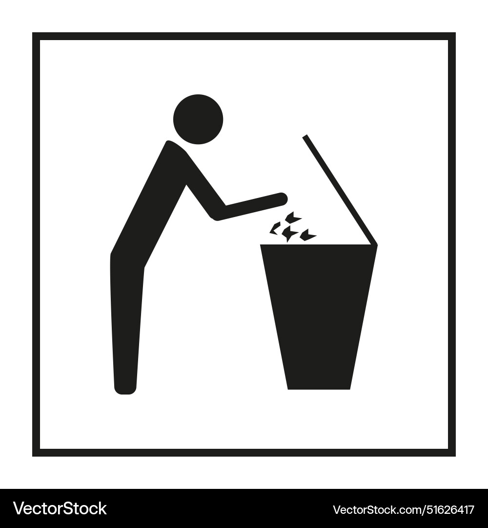 Place for garbage collection card Royalty Free Vector Image