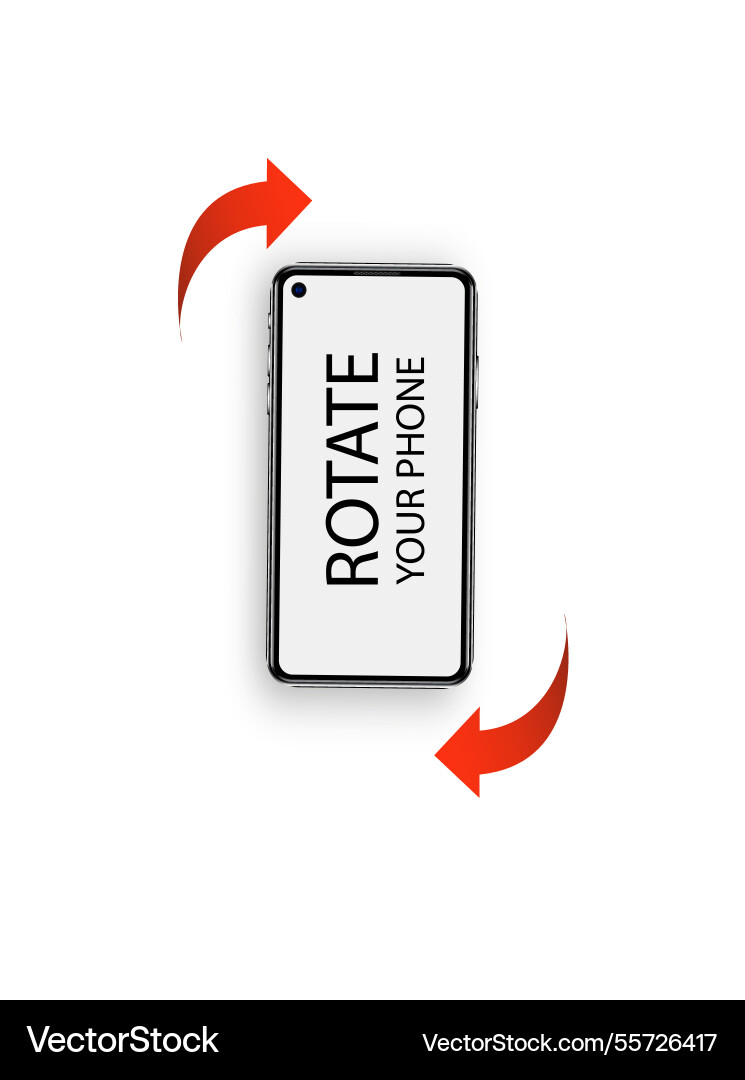 Rotate smartphone rotate mobile phone device Vector Image