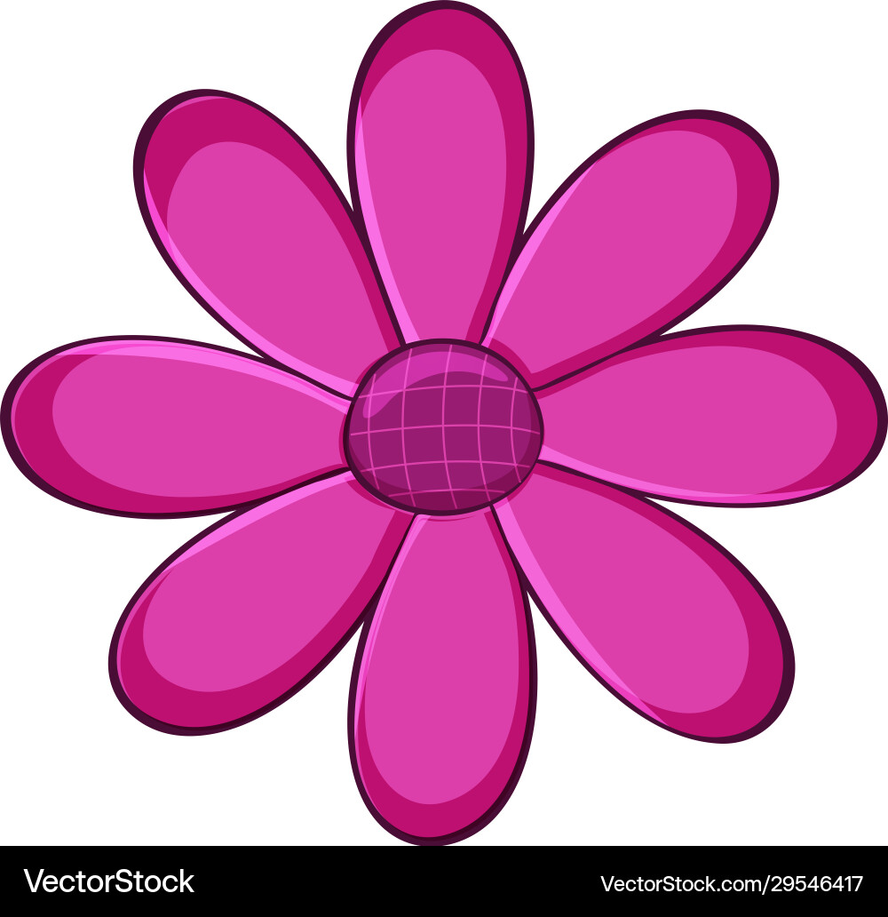 Single flower in pink color Royalty Free Vector Image