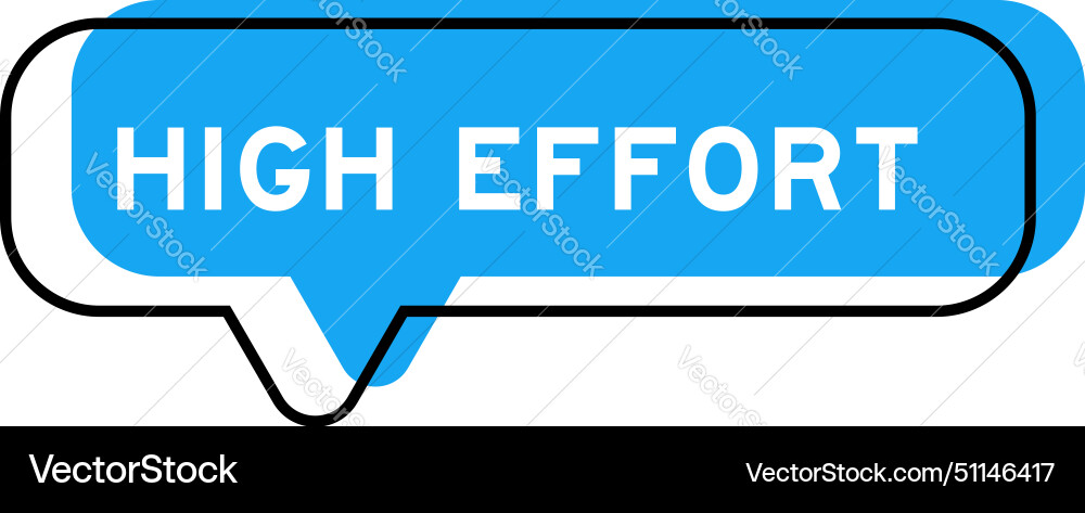 Speech banner and blue shade with word high Vector Image