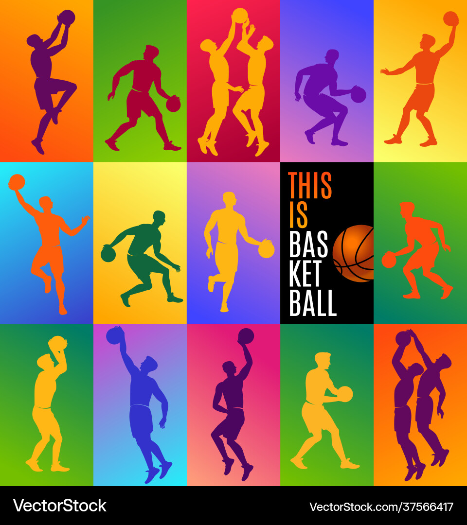This is basketball concept poster Royalty Free Vector Image