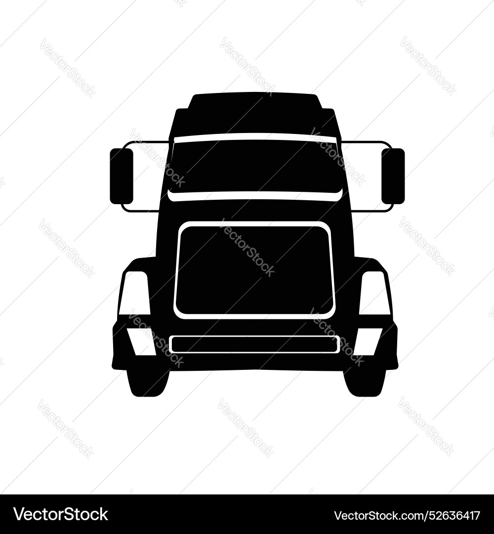 Truck trailer front view icon Royalty Free Vector Image
