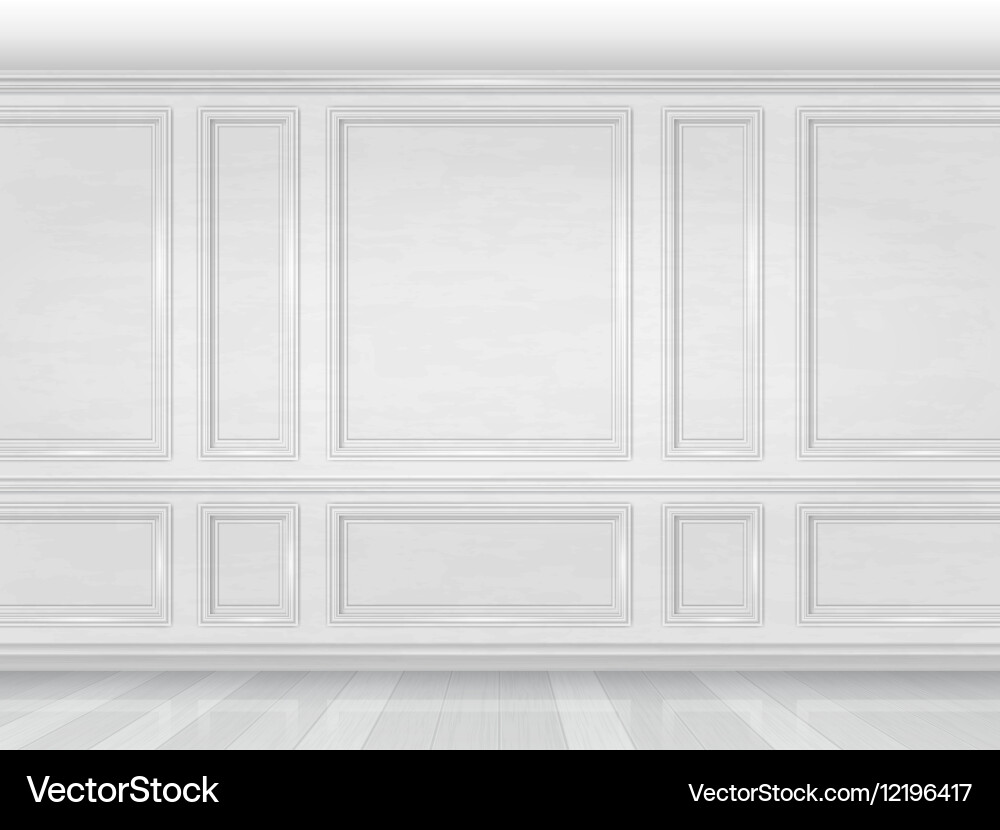 White wooden wall panel Royalty Free Vector Image
