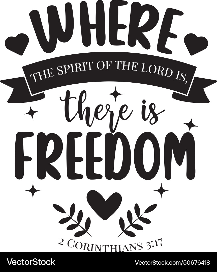 2 corinthians 317 design on white background Vector Image