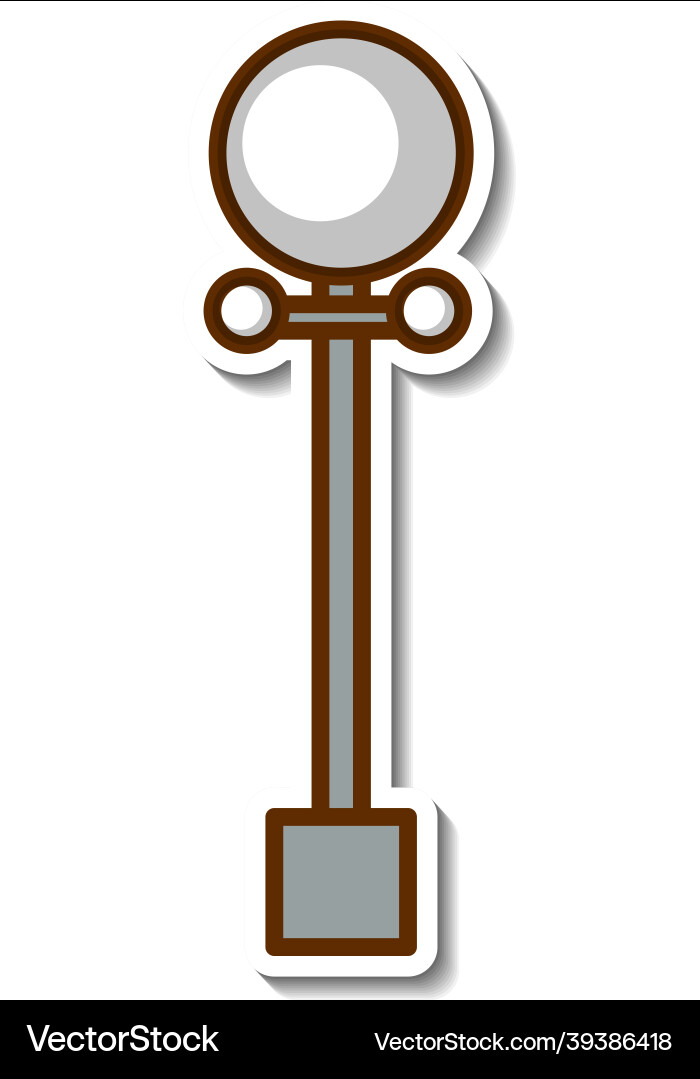 A sticker template with street light isolated Vector Image