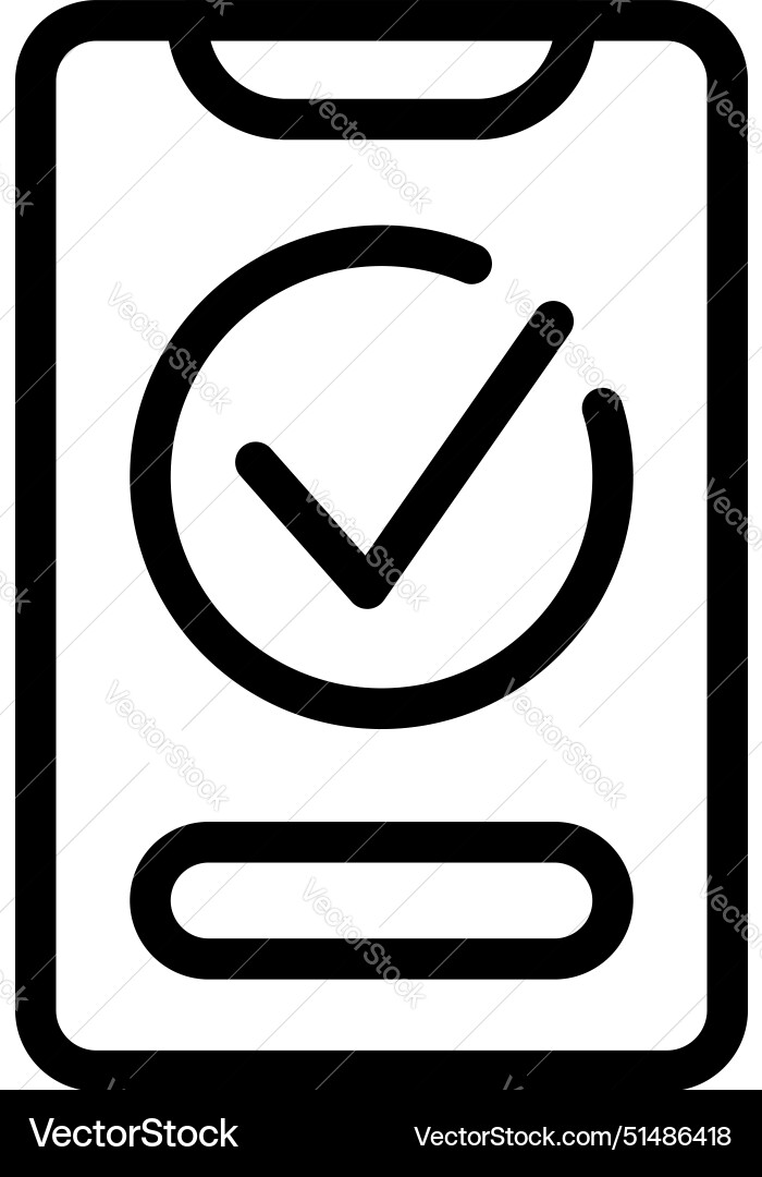 Approved checklist icon on white background Vector Image