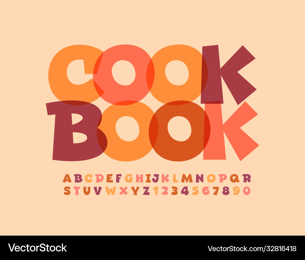 Cook Book Font Set - Creative & Playful Vector Image