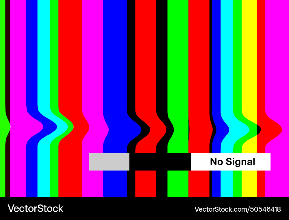 Error screen video glitch noise static Royalty Free Vector