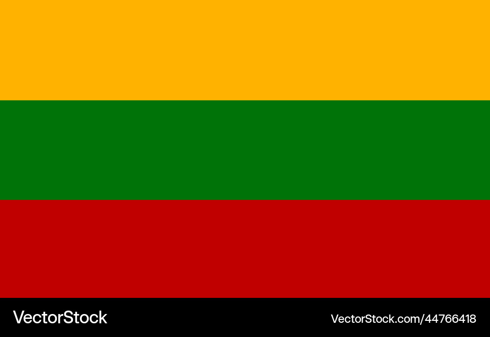 Flag of lithuania Royalty Free Vector Image - VectorStock