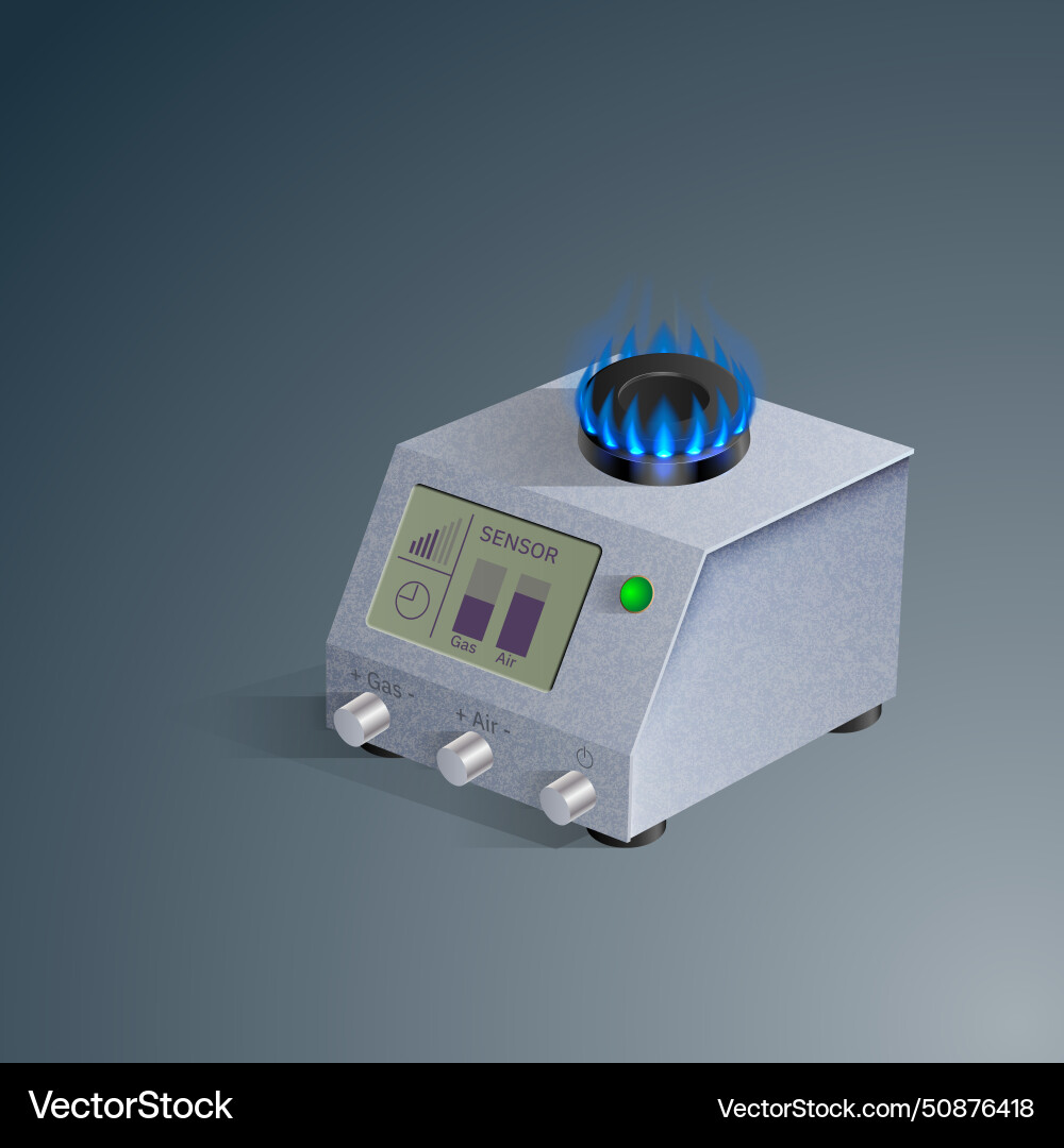 Laboratory gas burner Royalty Free Vector Image