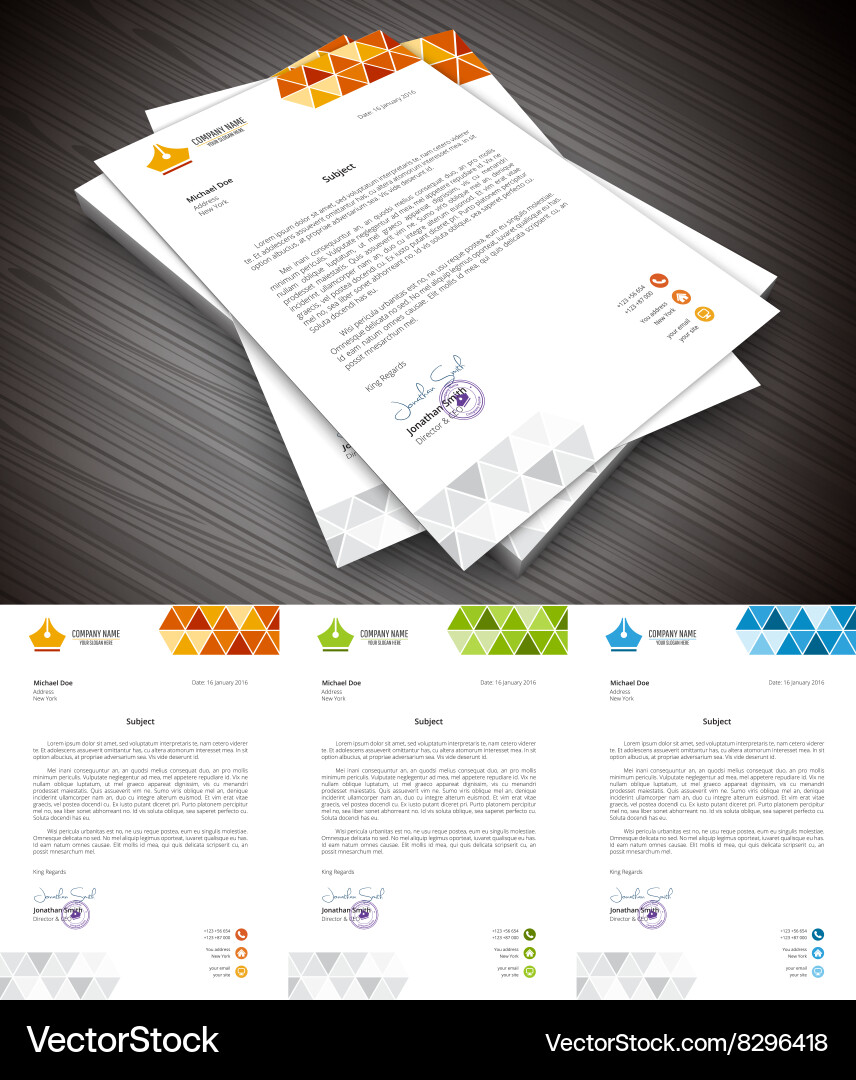 Letterhead Royalty Free Vector Image - VectorStock