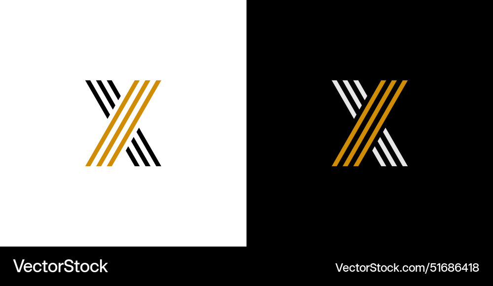 Modern and unique x logo design Royalty Free Vector Image