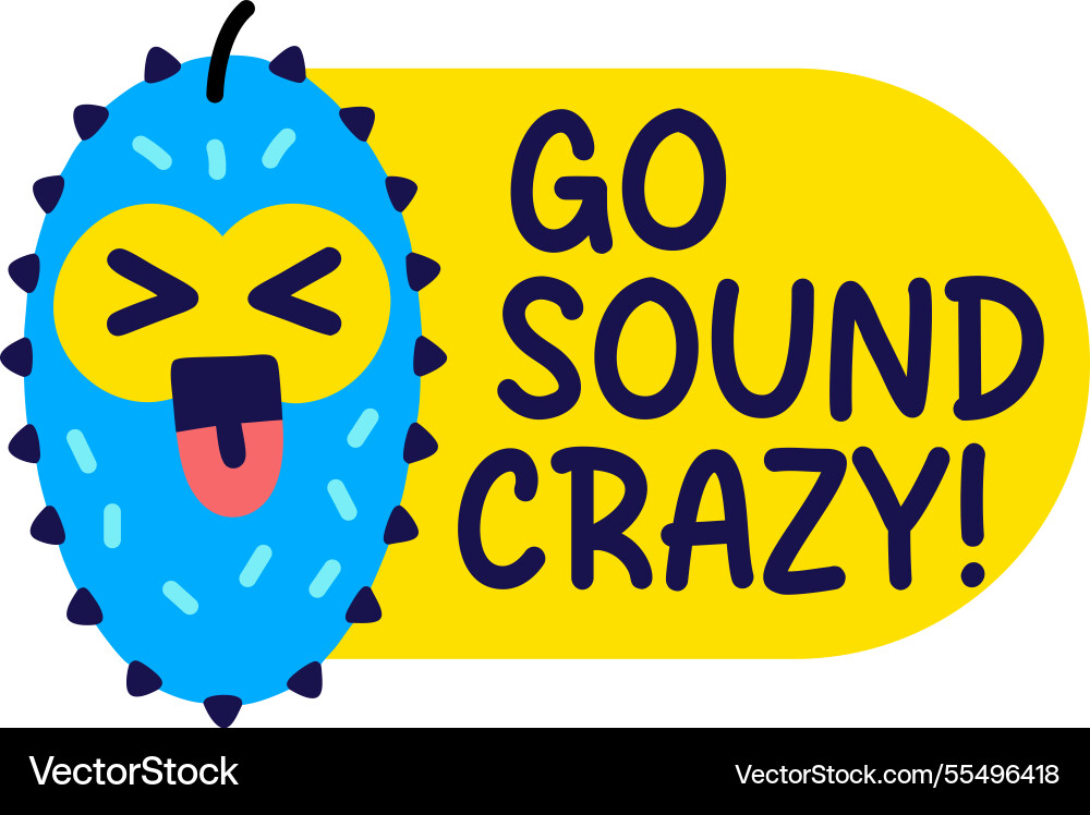 Sound crazy Royalty Free Vector Image - VectorStock