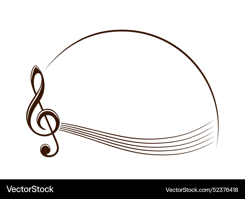 Symbol of a treble clef Royalty Free Vector Image