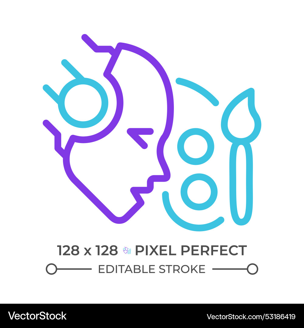 Ai creates two color line icon Royalty Free Vector Image