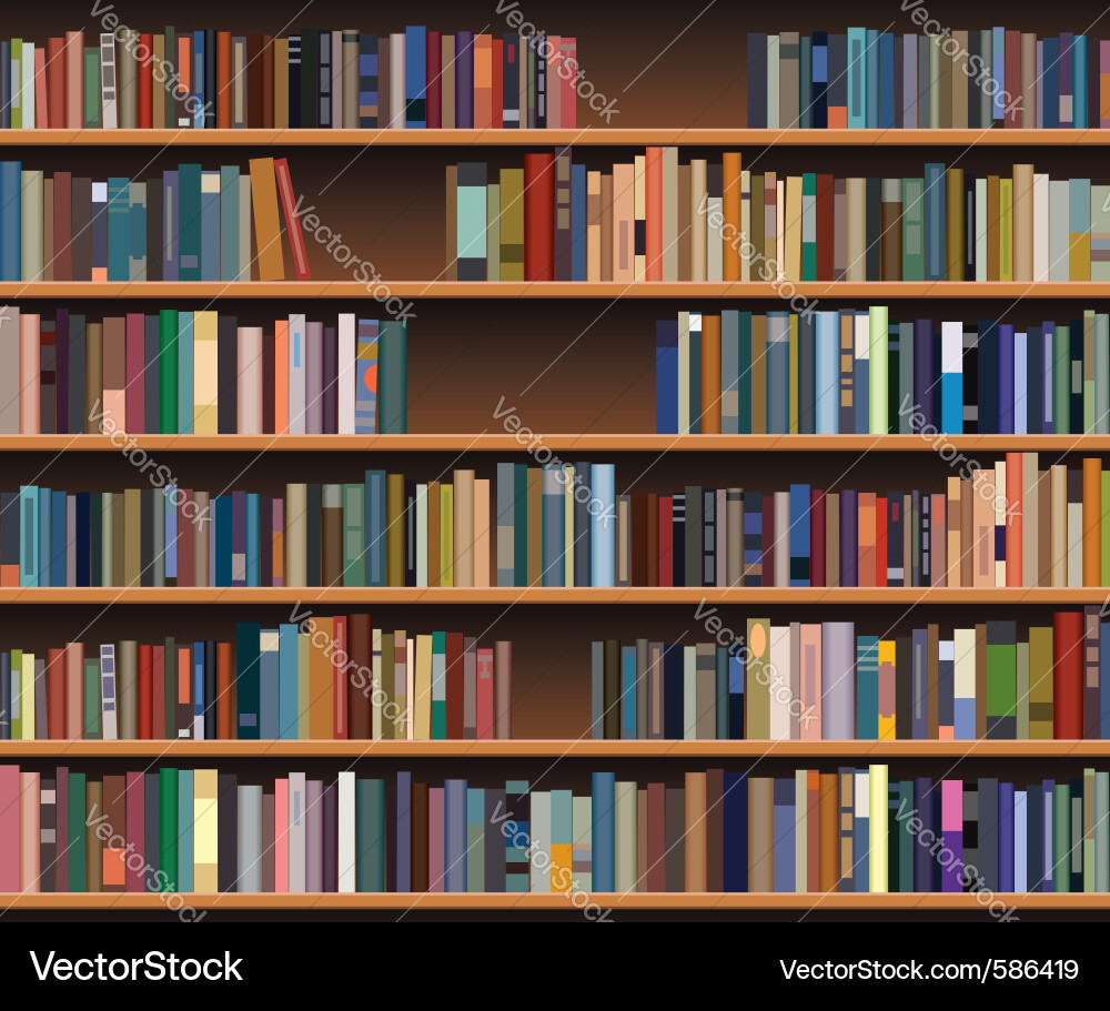 Bookshelf Royalty Free Vector Image - VectorStock