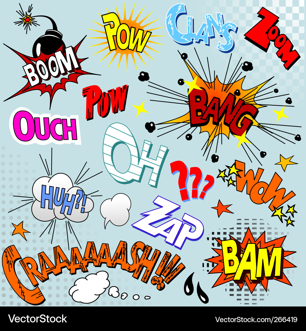 Comic Explosion Burst Royalty Free Vector Image