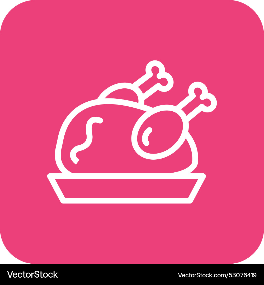 Cooked chicken icon design Royalty Free Vector Image