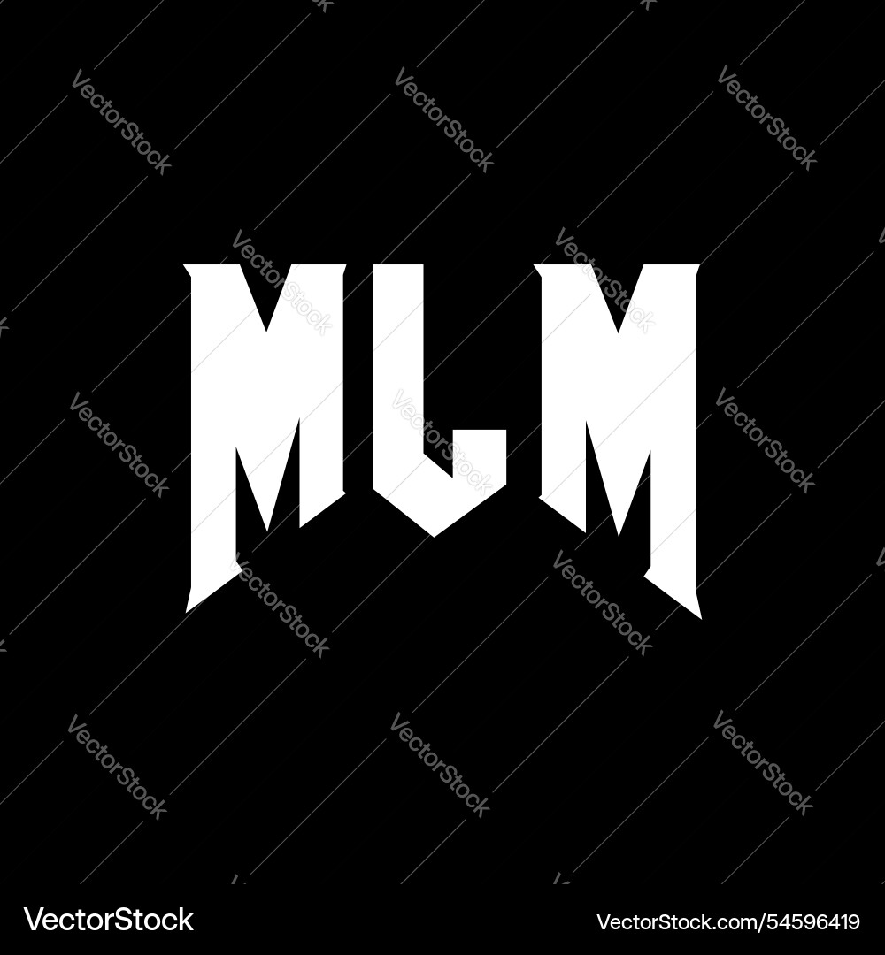 Mlm letter logo design for technology company Vector Image