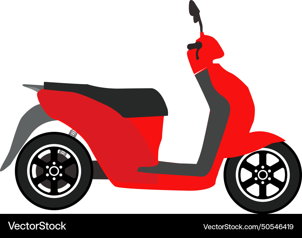 Red scooty icon scooter Royalty Free Vector Image