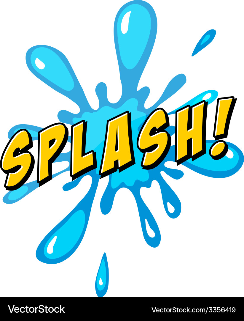 Water Splash Text Effect Royalty Free Vector Image