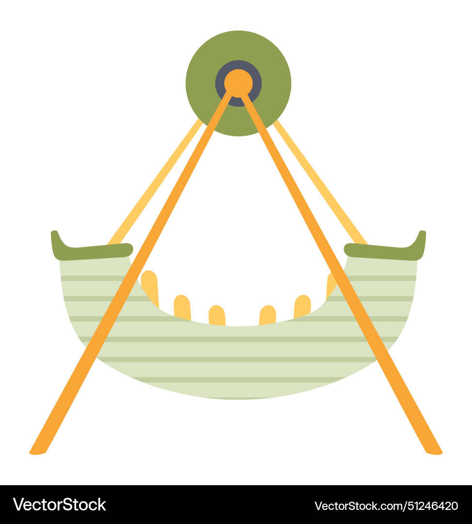 Carousel with ship in flat design viking boat Vector Image